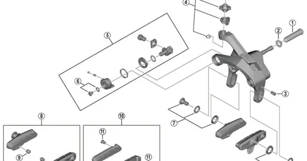 Shimano BR-R9100 quick release assembly