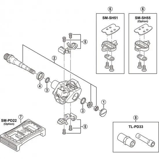 Shimano PD-M324 axle seal
