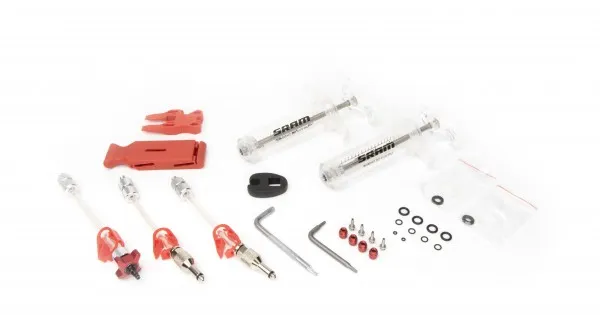 SRAM Pro Dot Brake Bleed Kit (2 Syringes/Fittings, Bleed Blocks, Torx ...